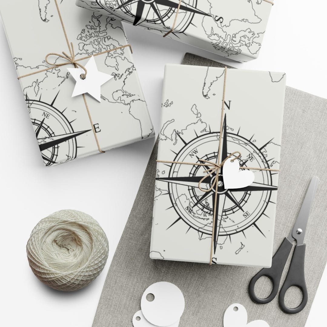 World Map Wrapping Paper, Map Wrapping Paper - Etsy