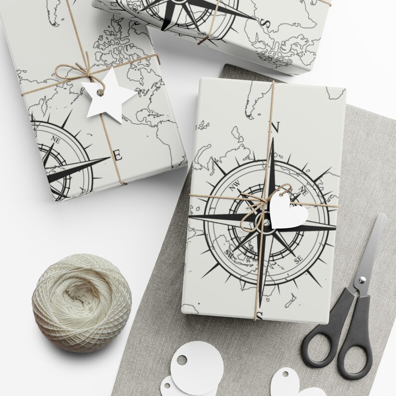 World Map Wrapping Paper, Map Wrapping Paper - Etsy