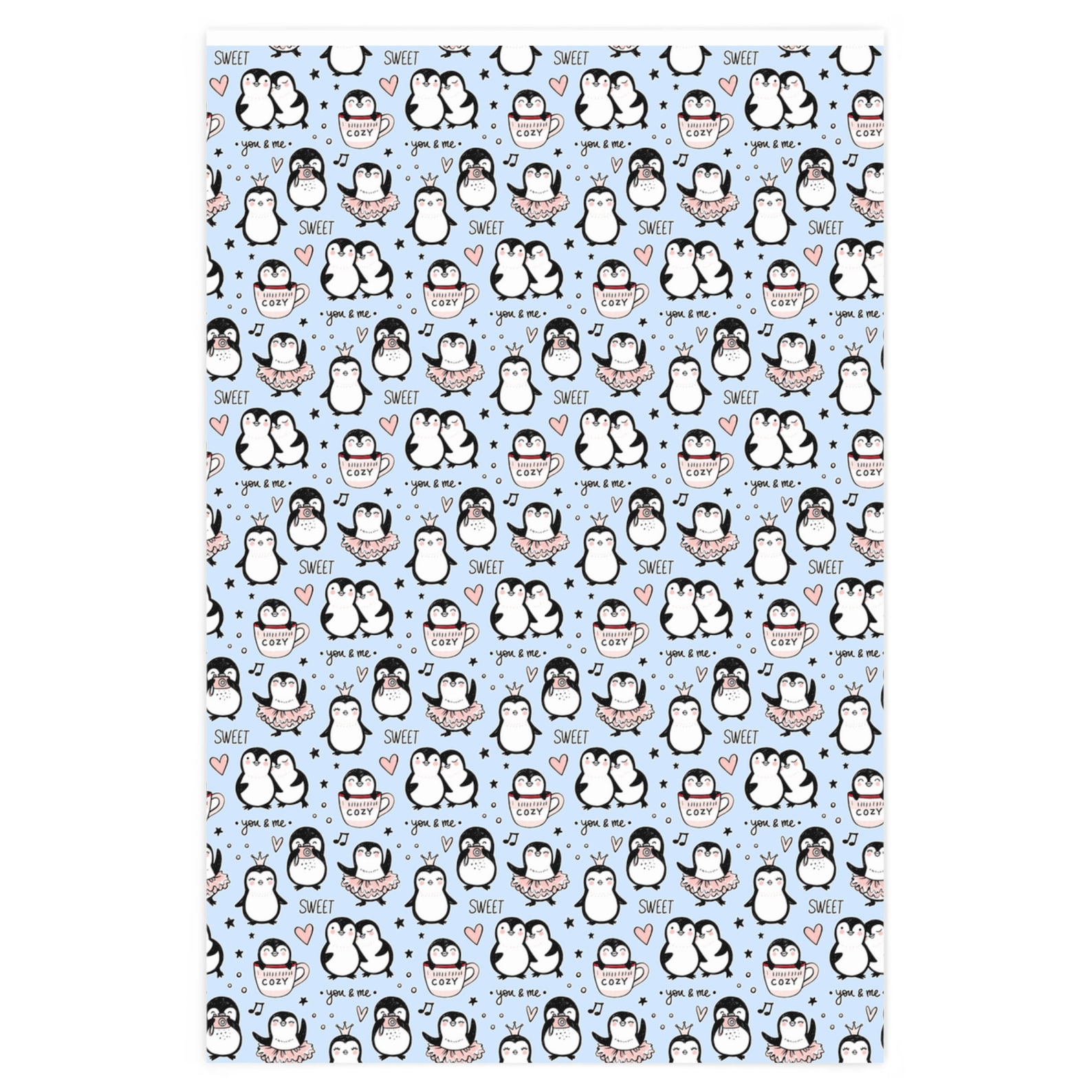 Penguin Wrapping Paper - Etsy
