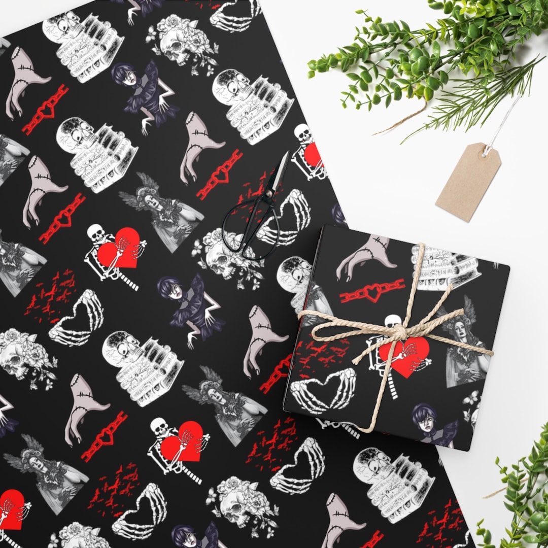Gothic Wrapping Paper, Fancy Wrapping Paper, Dark Web Wrapping Paper ...