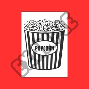 Popcorn Coloring Pages, Kids Coloring Book, Popcorn Printables, Adult ...