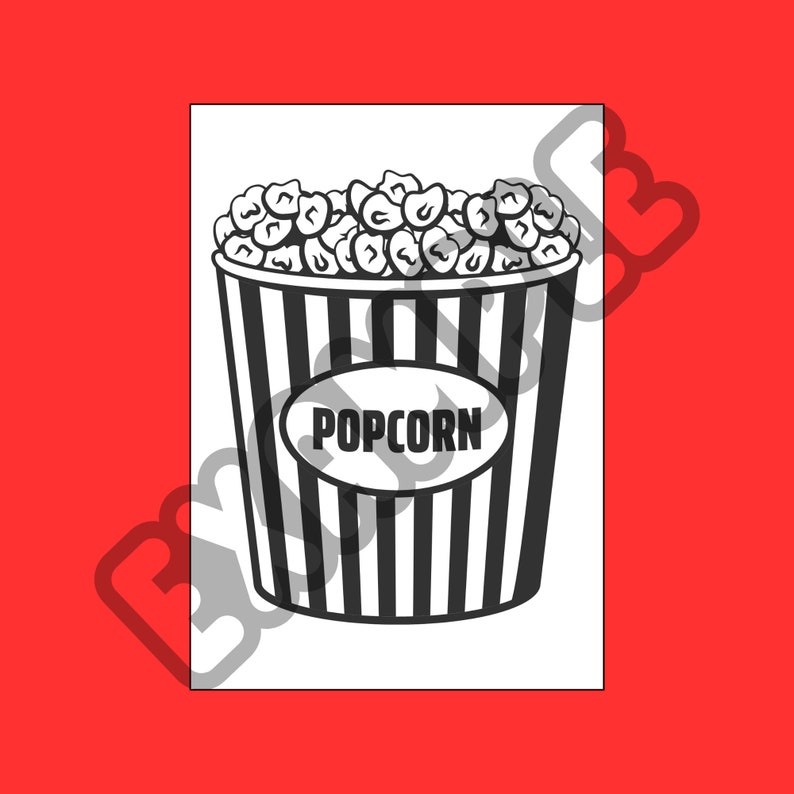Popcorn Coloring Pages, Kids Coloring Book, Popcorn Printables, Adult ...