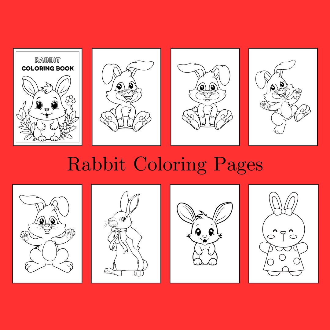 Bunny Egg Coloring, Cute Easter Color, Easter Art Color, Easter Bunny ...