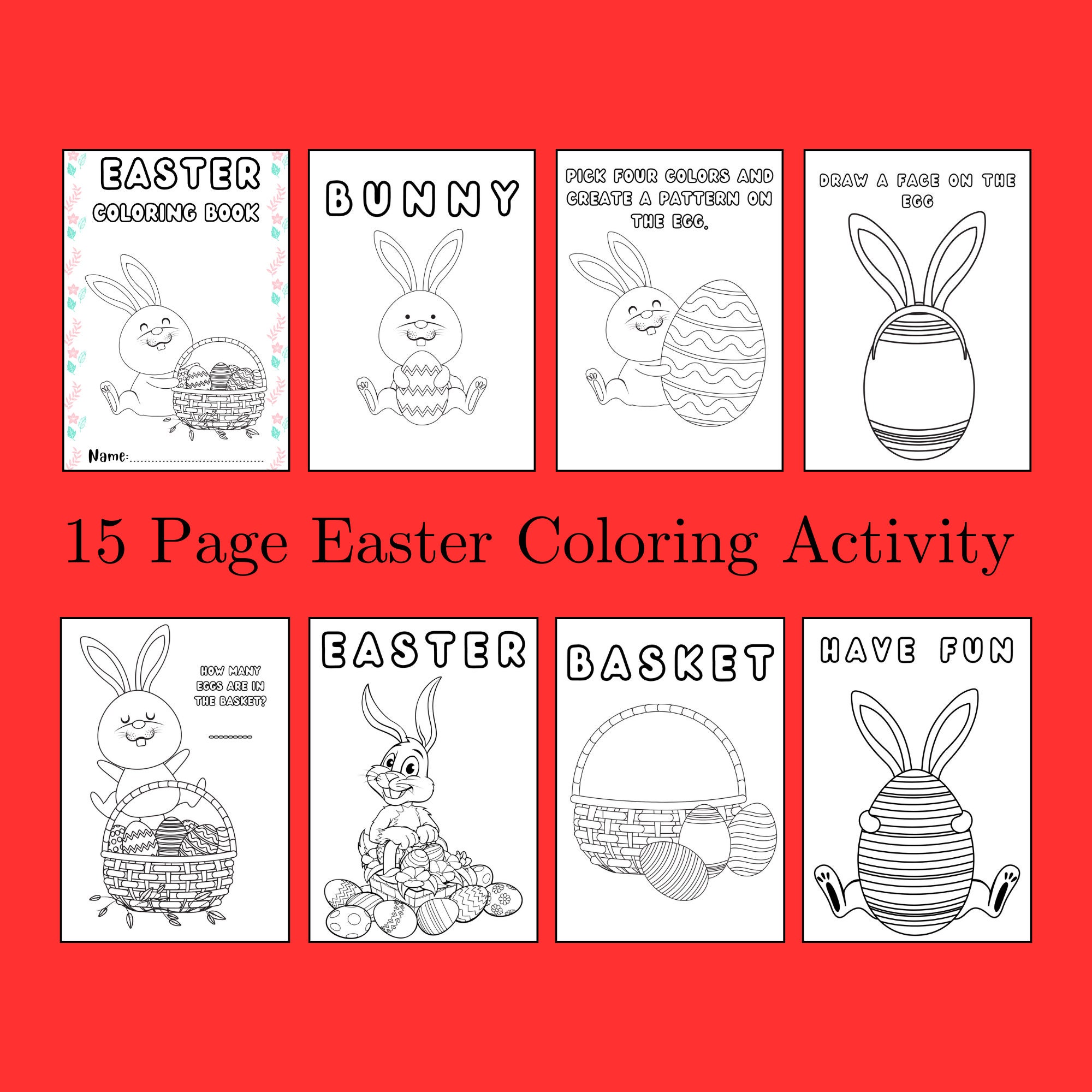 Happy Easter Coloring Pages, Easter Egg, Easter Coloring Pages ...