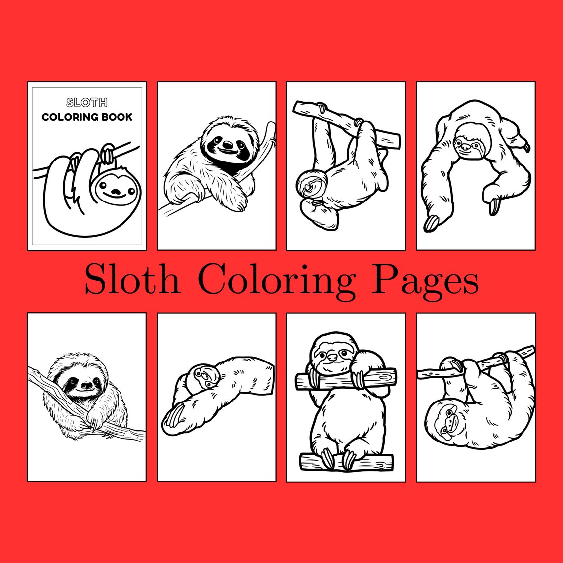 Sloth Coloring Pages, Kids Coloring Pages, Cute Coloring Pages, Adult ...