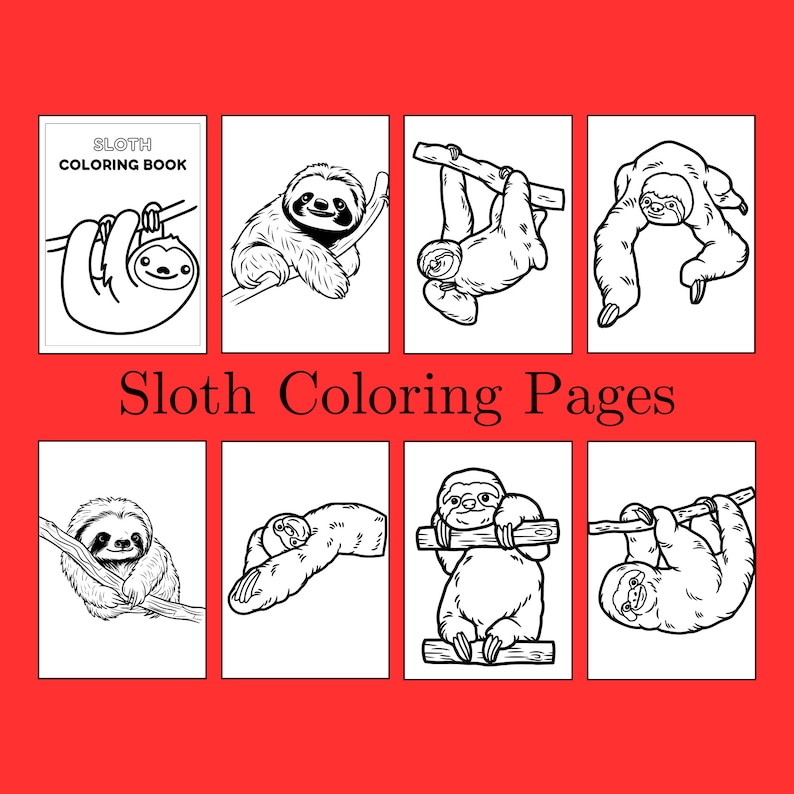 Sloth Coloring Pages, Kids Coloring Pages, Cute Coloring Pages, Adult ...