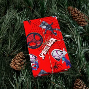 Spiderman Wrapping Paper, Spidey and His Amazing Friends Wrapping Paper ...