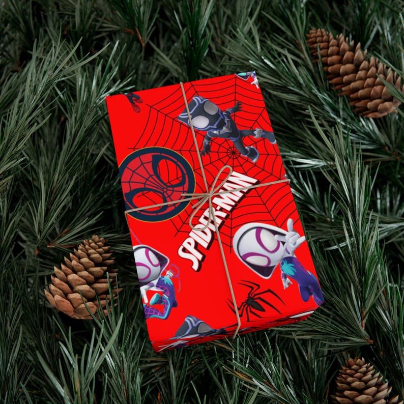 Spiderman Wrapping Paper, Spidey and His Amazing Friends Wrapping Paper ...