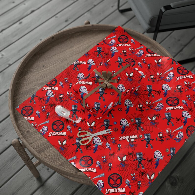 Spiderman Wrapping Paper, Spidey and His Amazing Friends Wrapping Paper ...