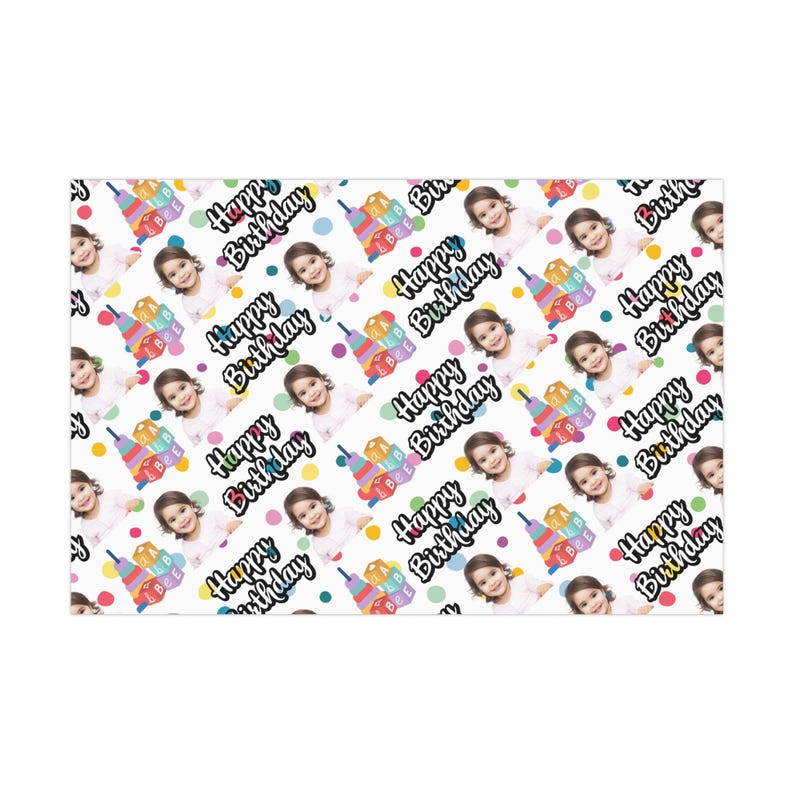 Personalized Birthday Wrapping Paper: Custom Photo Collage - Etsy