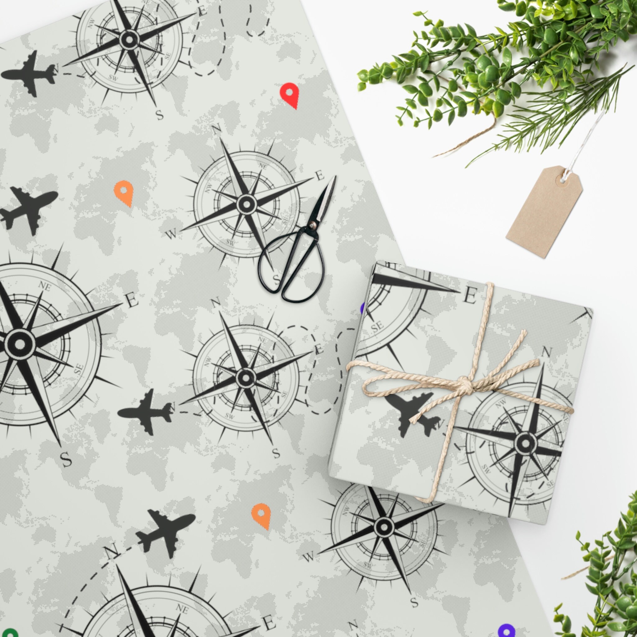 World Map Wrapping Paper, Map of the World Wrapping Paper for Gifts ...