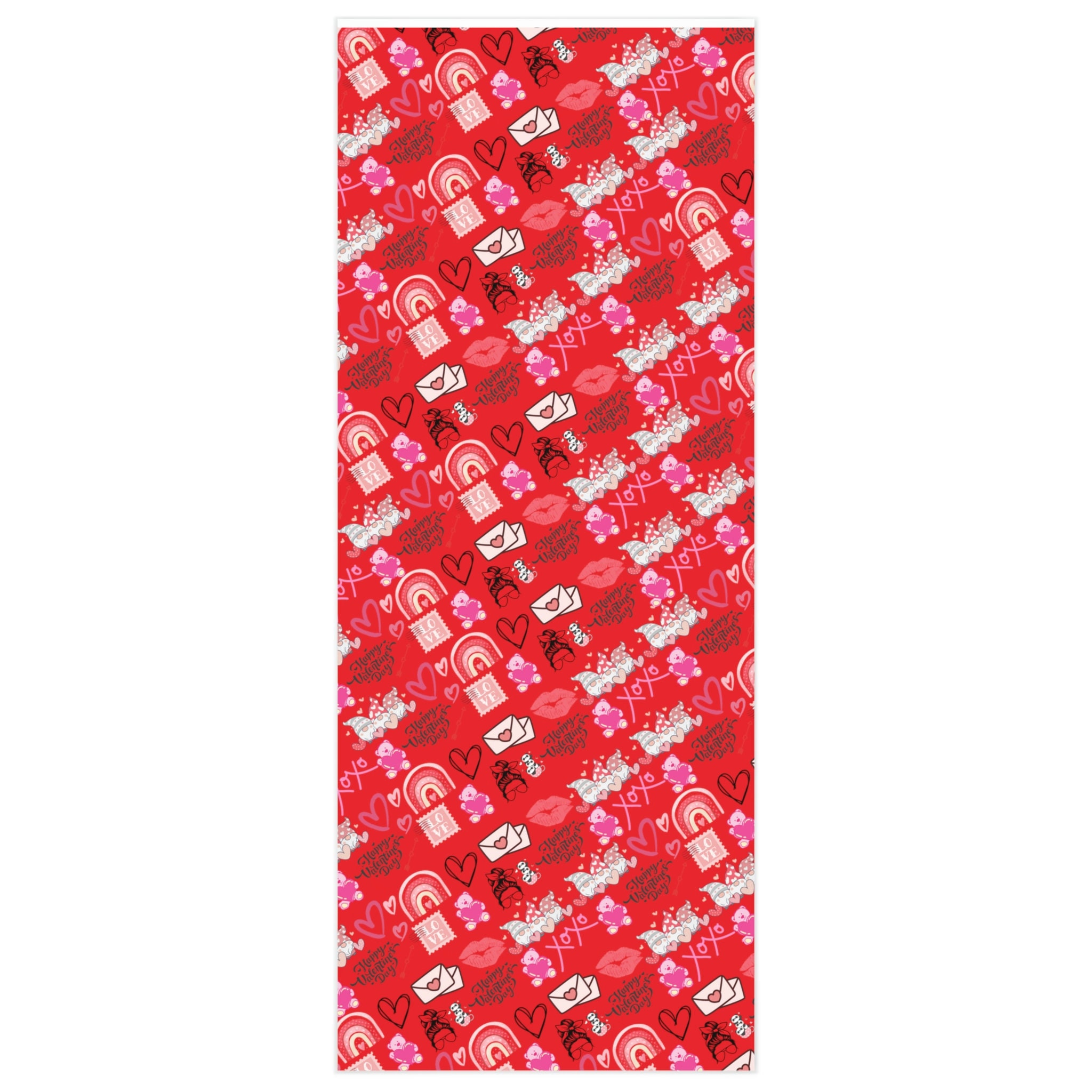 Love Wrapping Paper, Red Wrapping Paper, Valentines Day Wrapping Paper ...