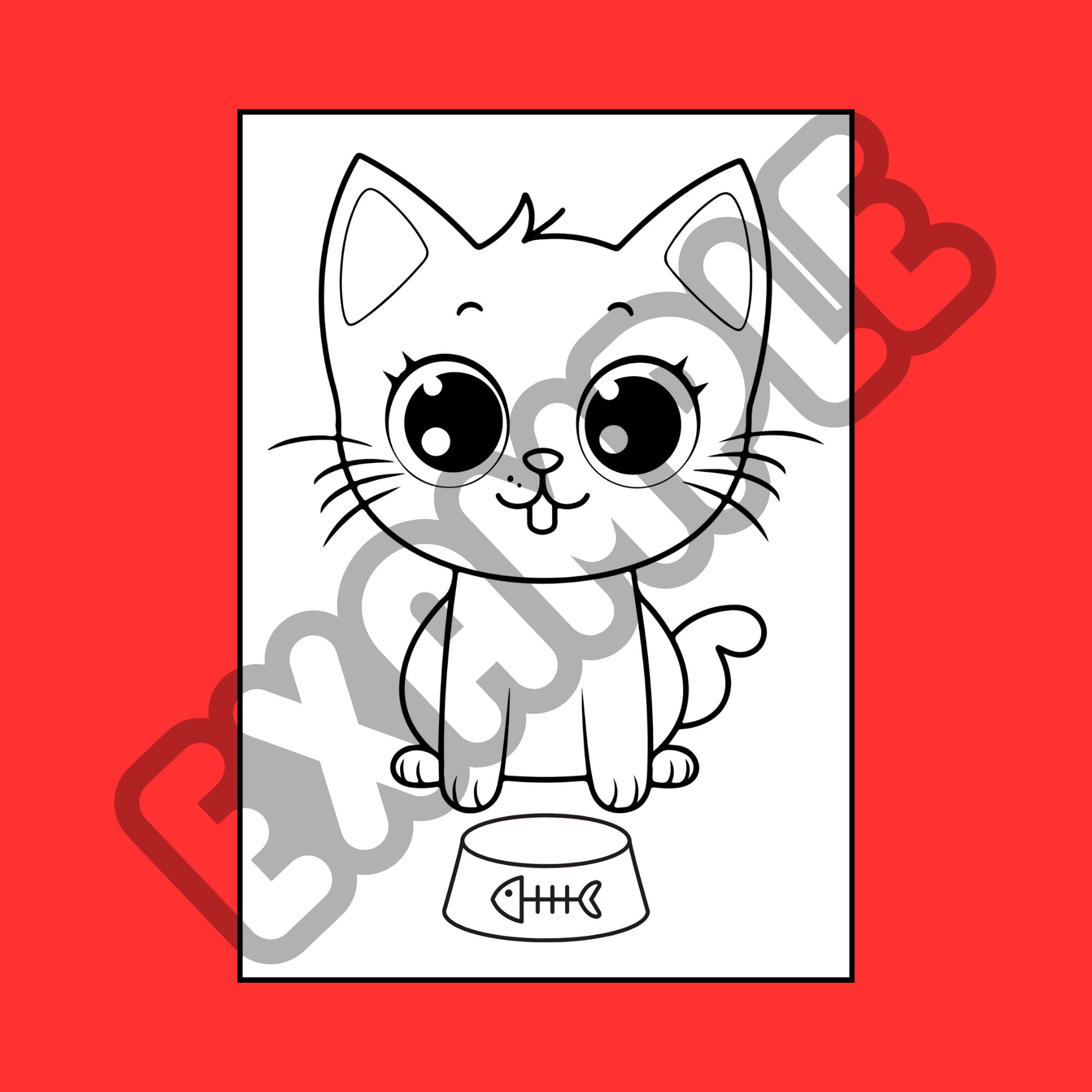 Cat Coloring Pages for Kids: 15 Meowy Illustrations (digital Download ...