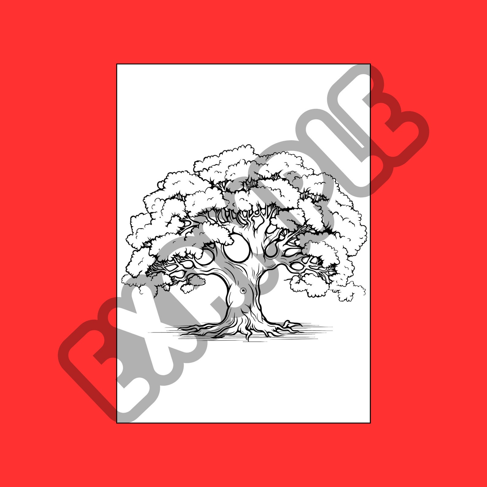 Tree Coloring Book: 15 Detailed Pages for Kids (digital Download) - Etsy