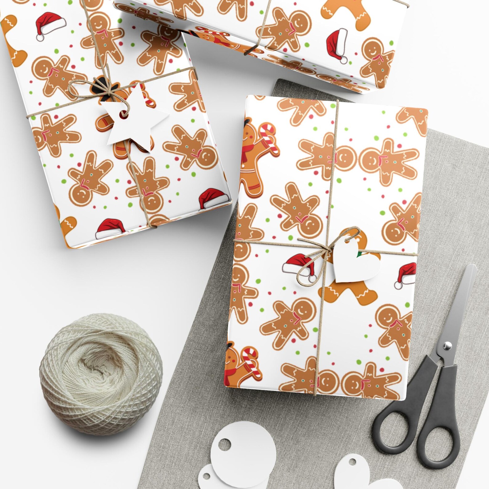 Gingerbread Man Wrapping Paper, Gingerbread Gift Wrap Papers ...