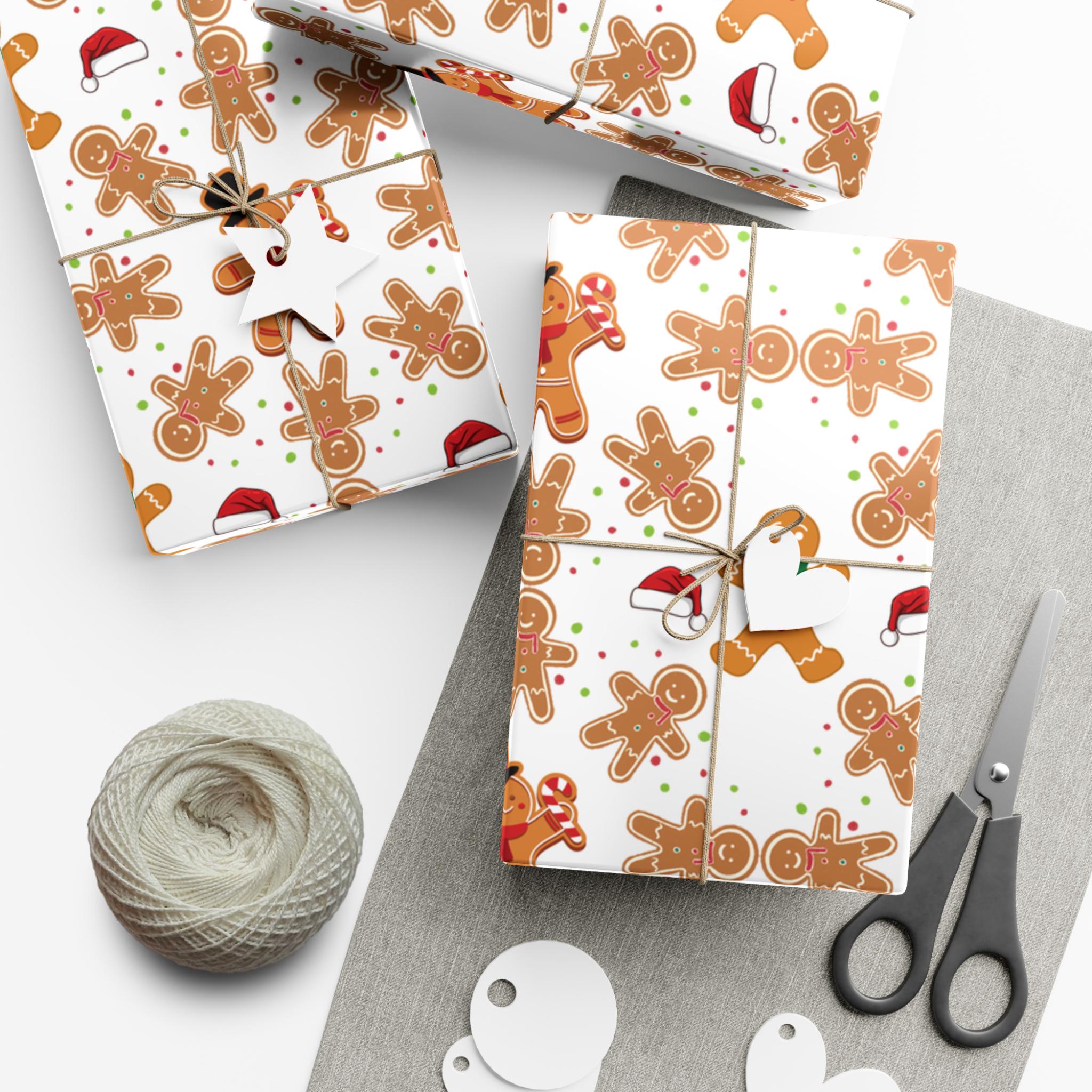 Gingerbread Man Wrapping Paper, Gingerbread Gift Wrap Papers ...