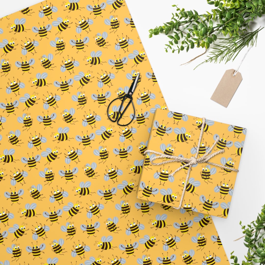 Bee Wrapping Paper, Bug Wrapping Paper - Etsy