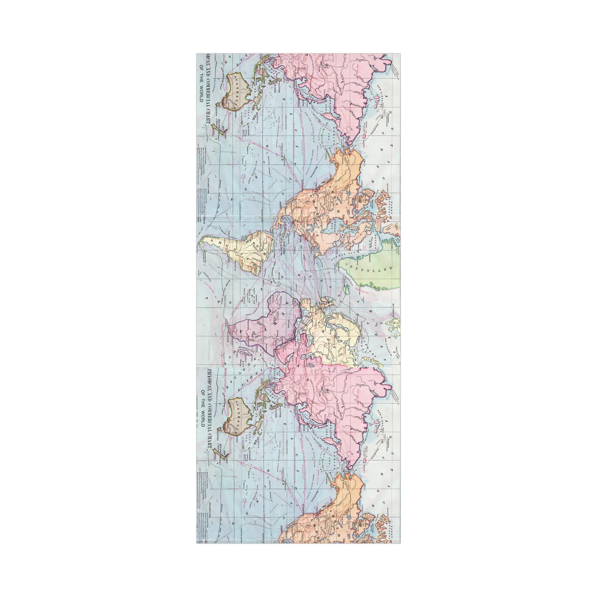Worldmap Wrapping Paper, Original Worldmap Wrapping Paper, Around the ...