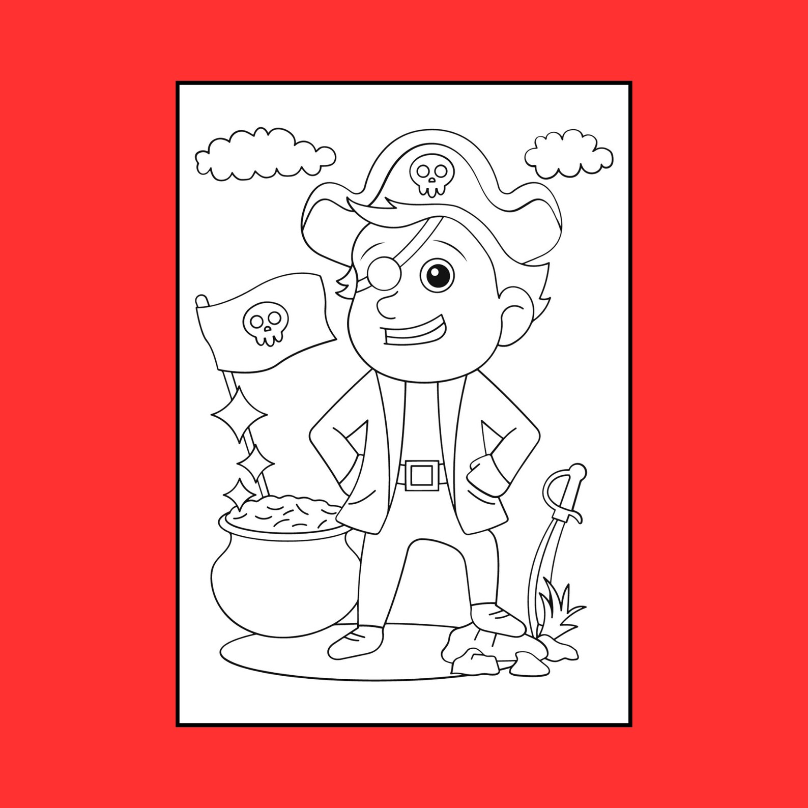 Pirate Coloring Pages, Treasure Coloring Pages, Pirate Coloring ...