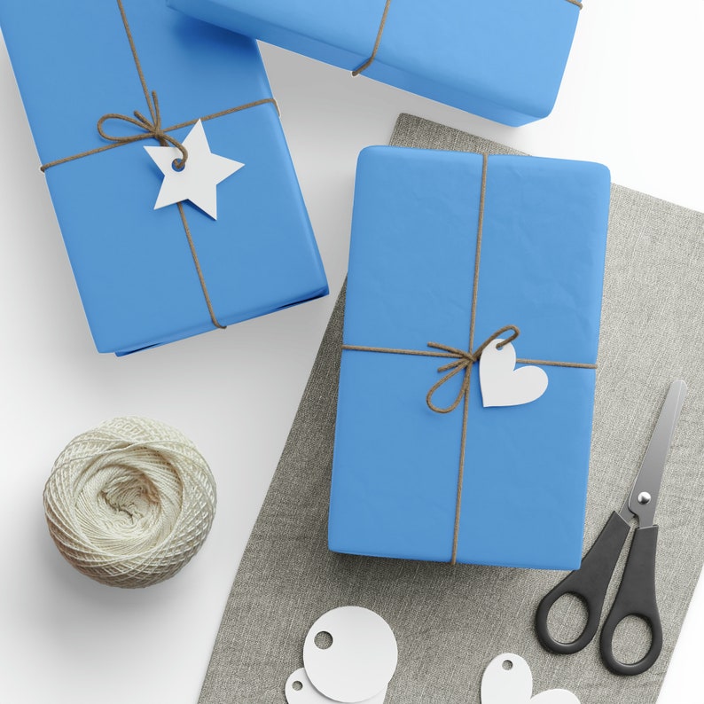 Light Blue Wrapping Paper - Etsy