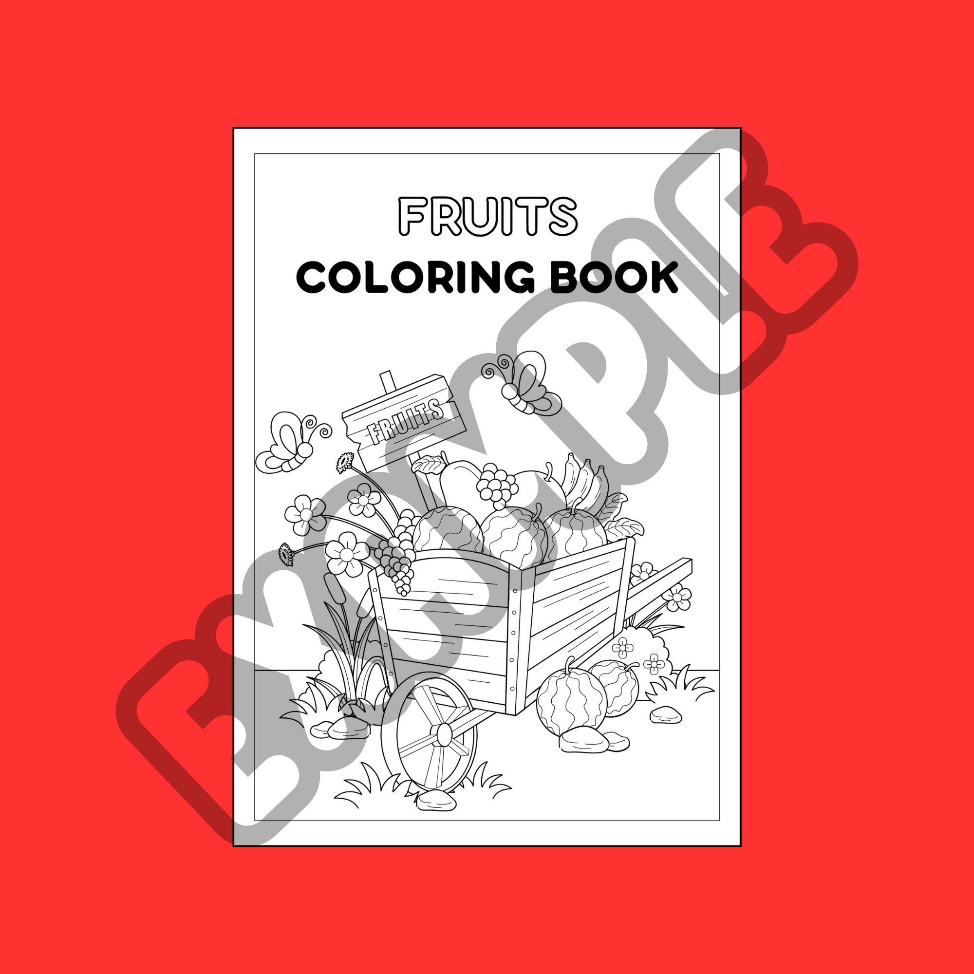 Fruits Coloring Pages, Printable Fruits for Coloring, Kids Coloring ...