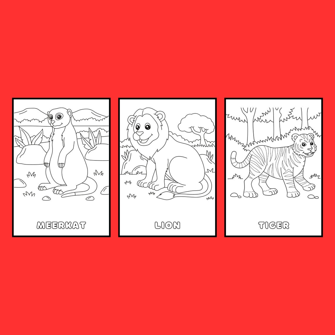 Animal Coloring Pages, Zoo Coloring Pages, Kids Safari Animals Coloring ...