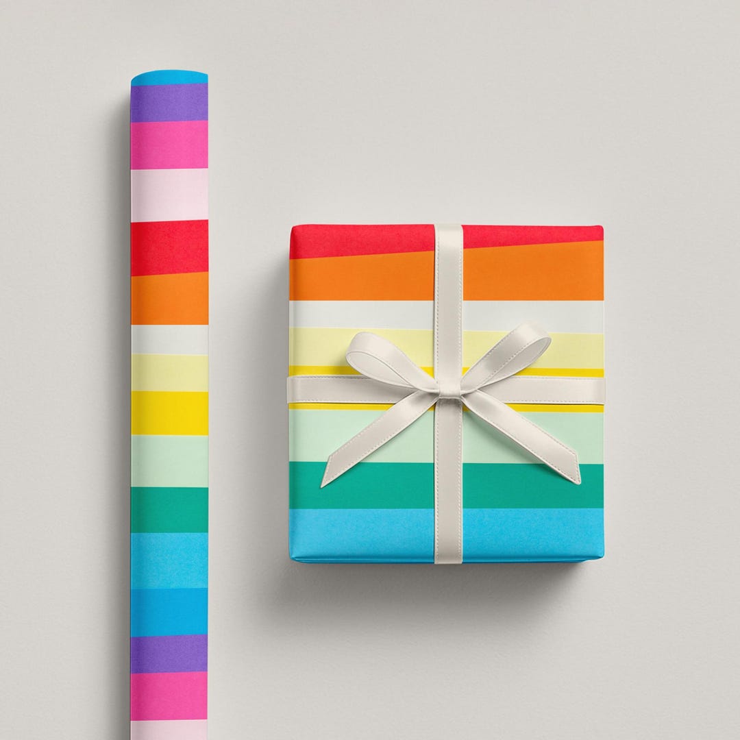 Rainbow Wrapping Paper - Etsy