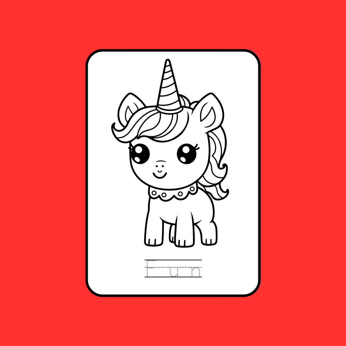 Unicorn Coloring Pages Unicorn Activity Sheet for Kids - Etsy