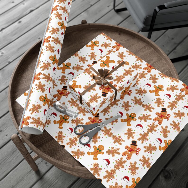 Gingerbread Man Wrapping Paper, Gingerbread Gift Wrap Papers ...