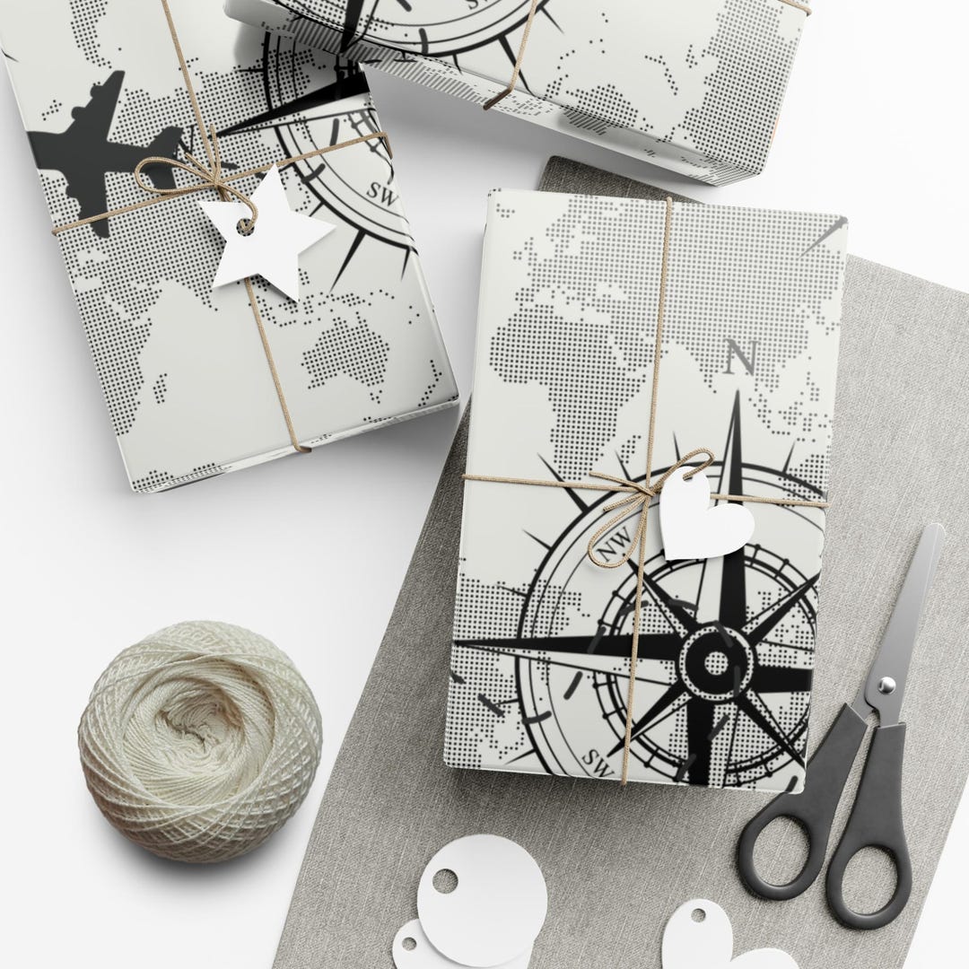 World Map Wrapping Paper, Map of the World Wrapping Paper for Gifts ...