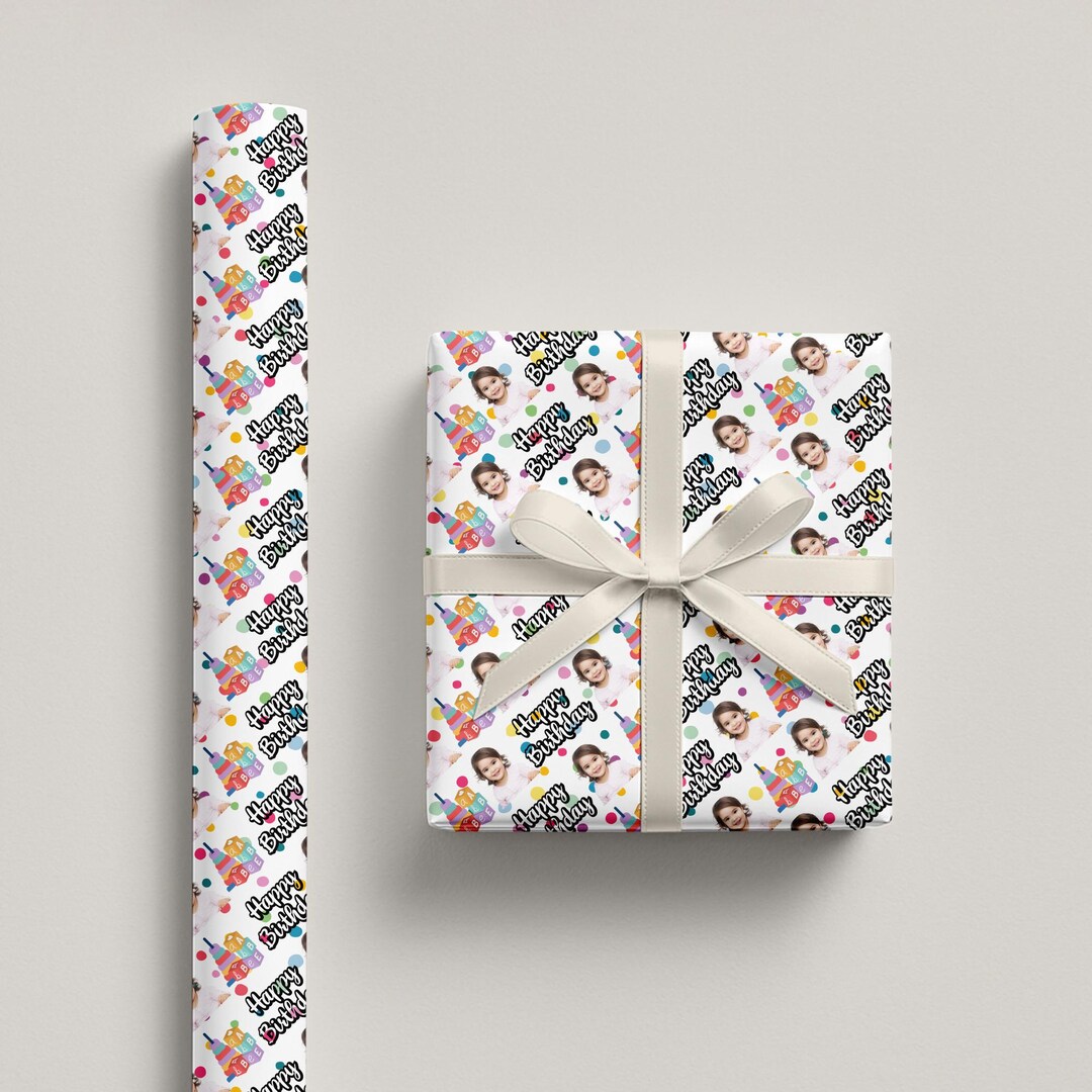 Personalized Birthday Wrapping Paper: Custom Photo Collage - Etsy
