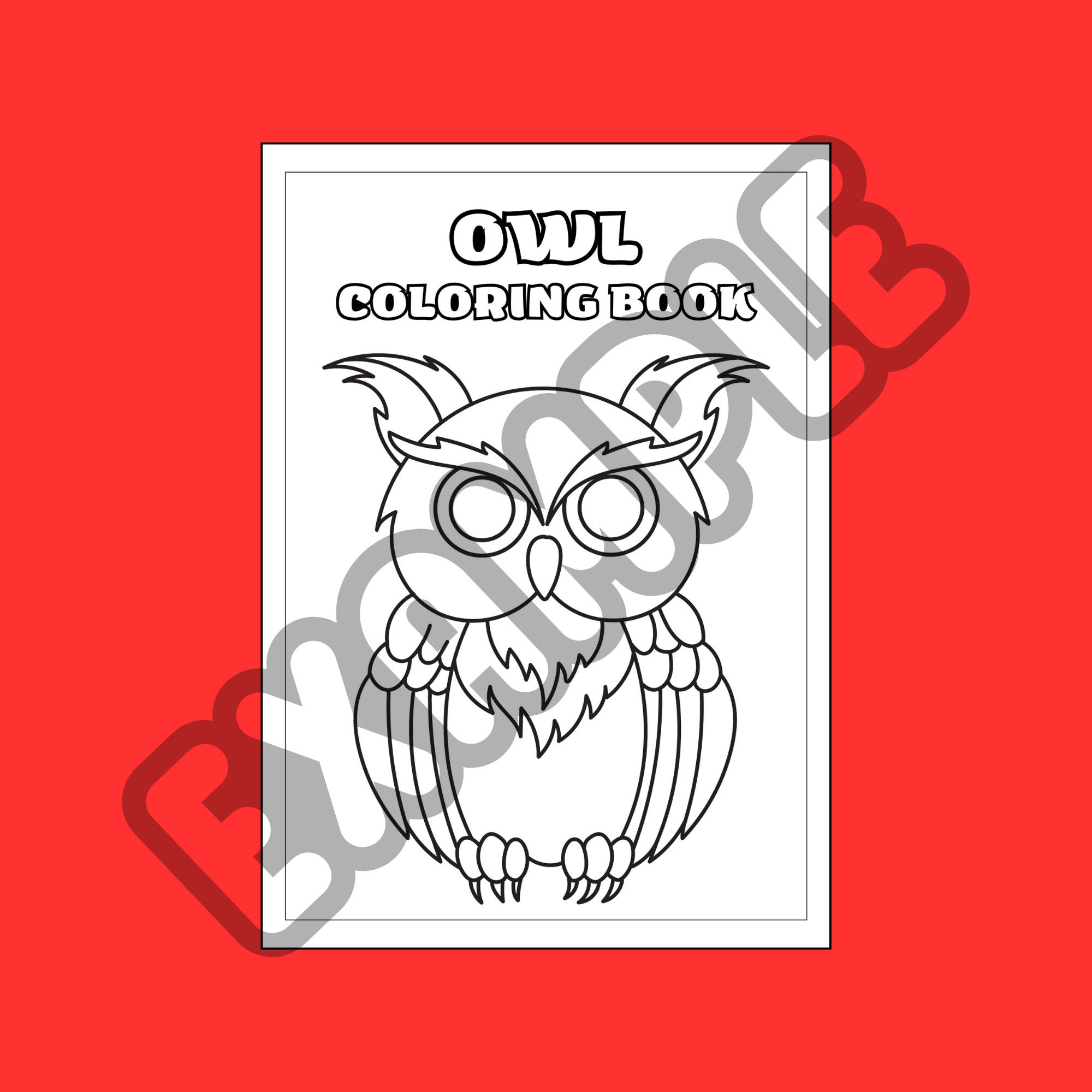 Owl Coloring Pages, Coloring Printables for Kids and Adults, Digital ...