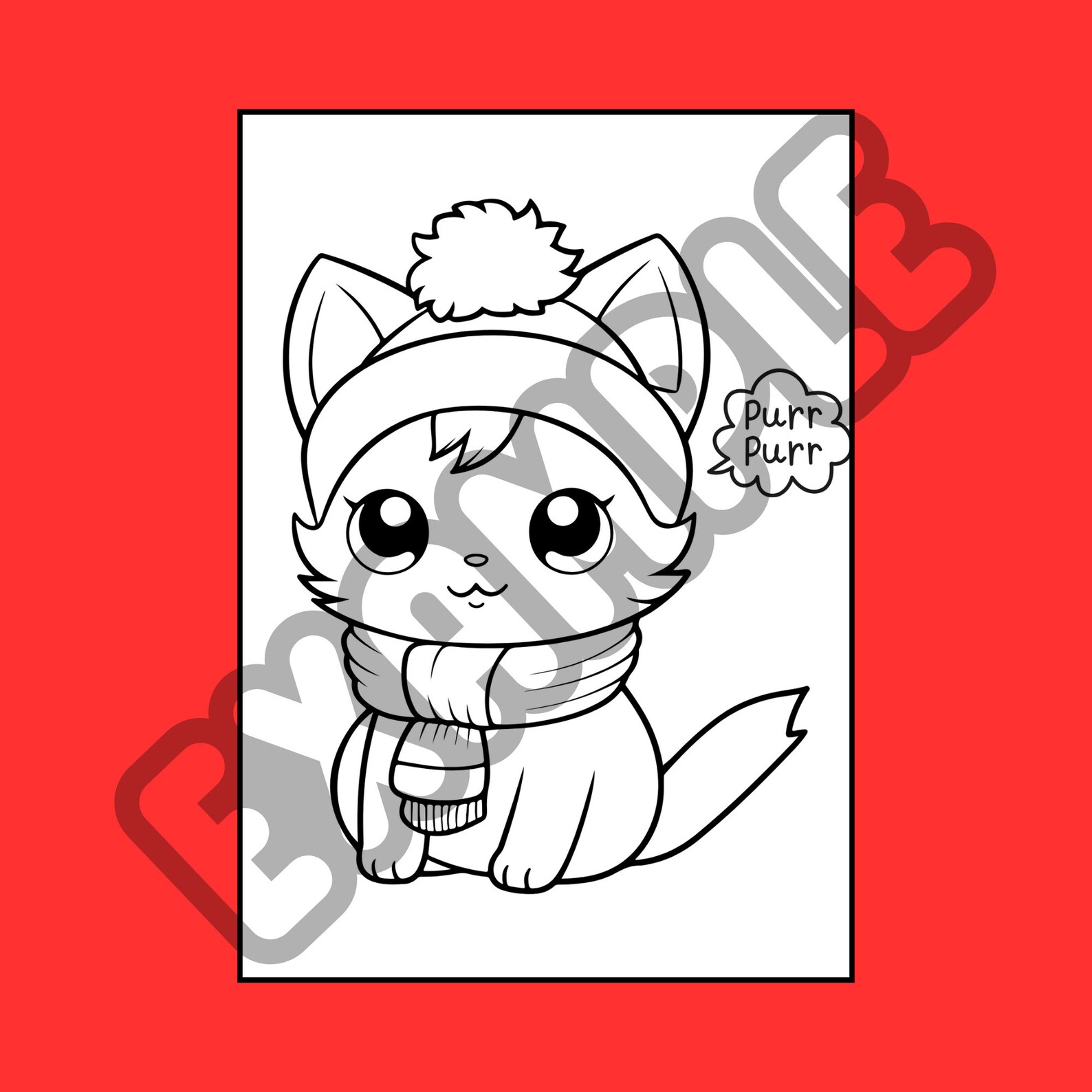 Cat Coloring Pages for Kids: 15 Meowy Illustrations (digital Download ...