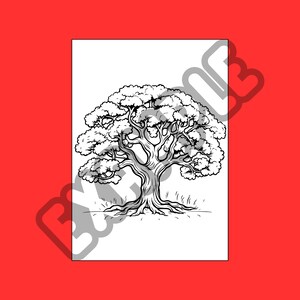 Tree Coloring Book: 15 Detailed Pages for Kids (digital Download) - Etsy