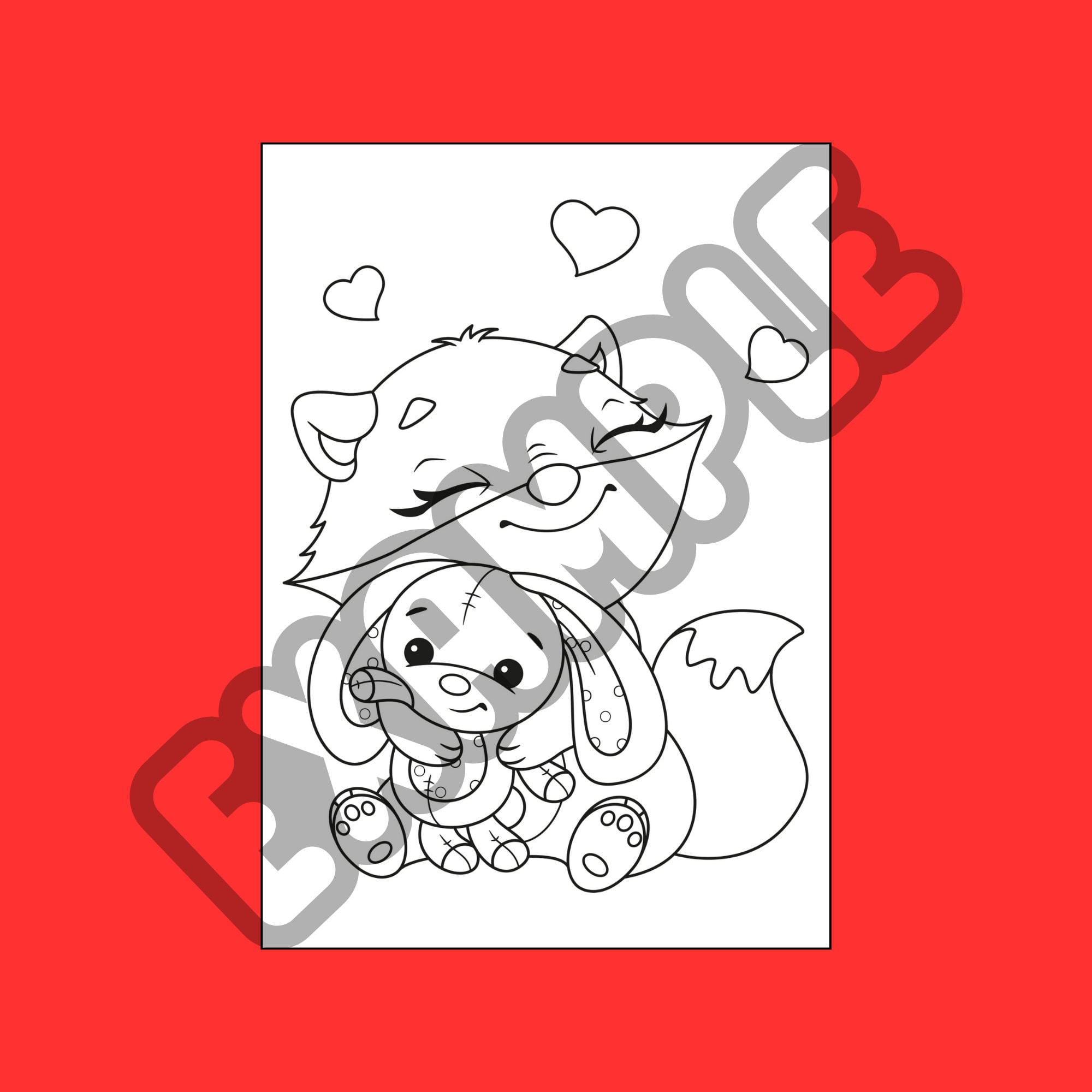 Fox Coloring Pages, Kids Coloring Book, Fox Printable, Cute Coloring ...