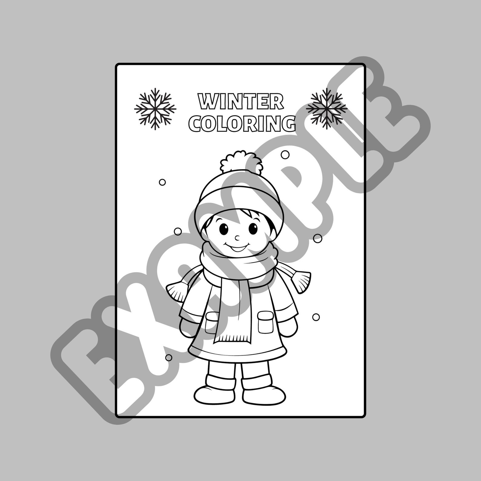 Winter Coloring for Kids, Coloring Activity for Kids, School Winter ...
