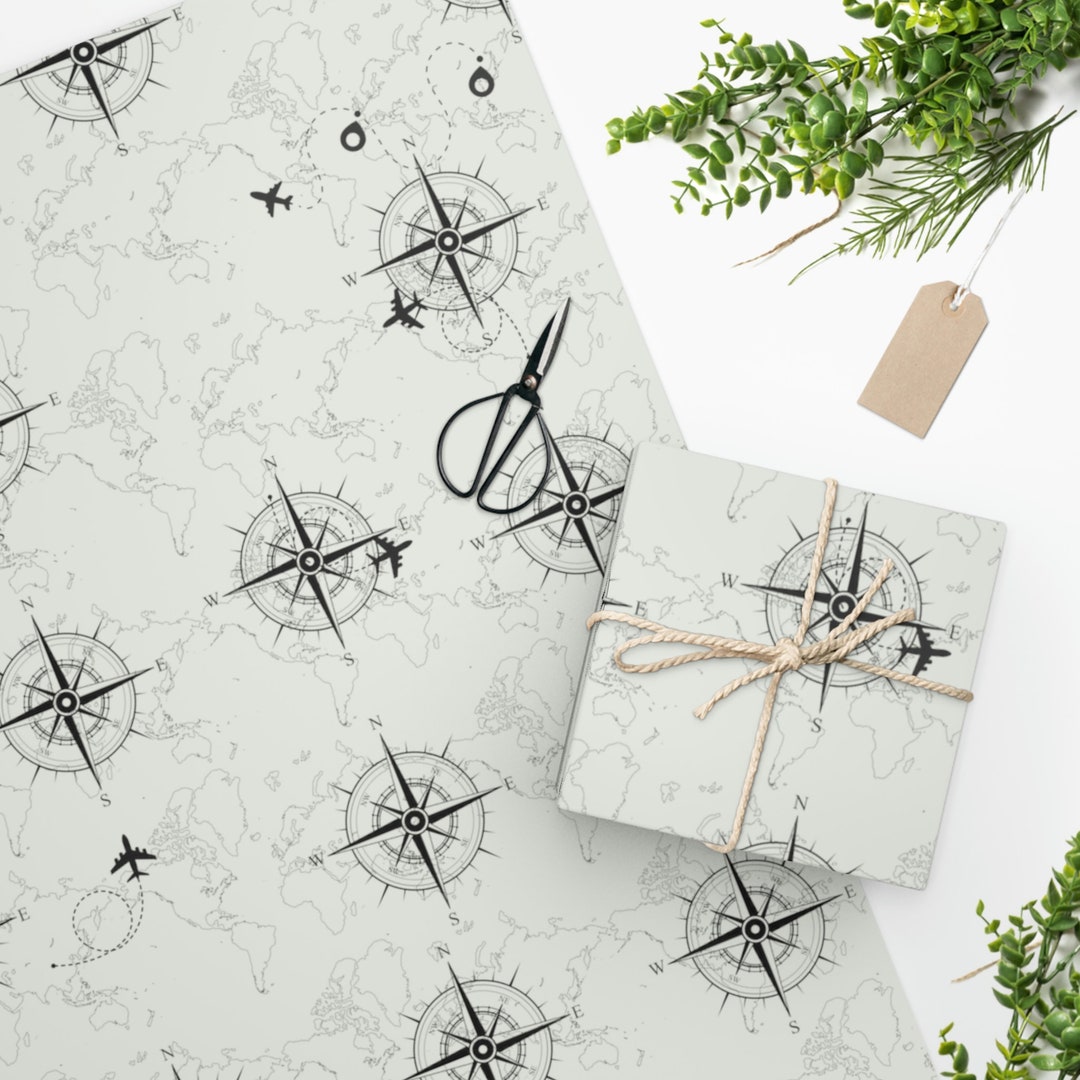 World Map Wrapping Paper, Map Wrapping Paper - Etsy UK