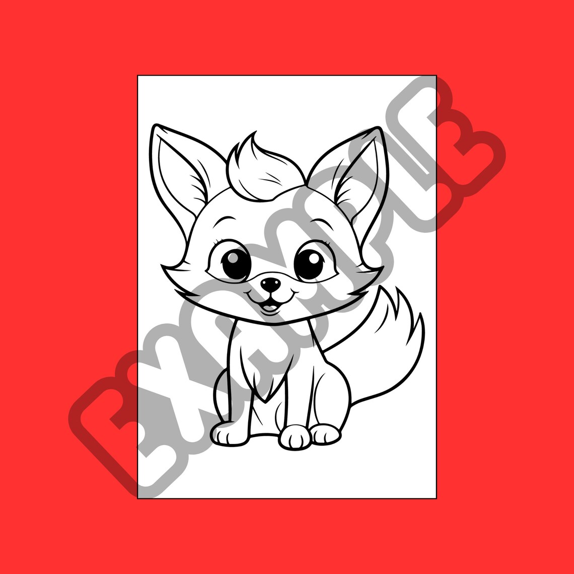 Fox Coloring Pages, Kids Coloring Book, Fox Printable, Cute Coloring ...