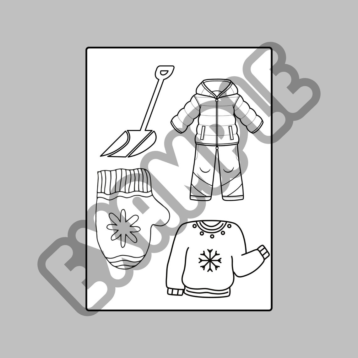 Winter Coloring for Kids, Coloring Activity for Kids, School Winter ...