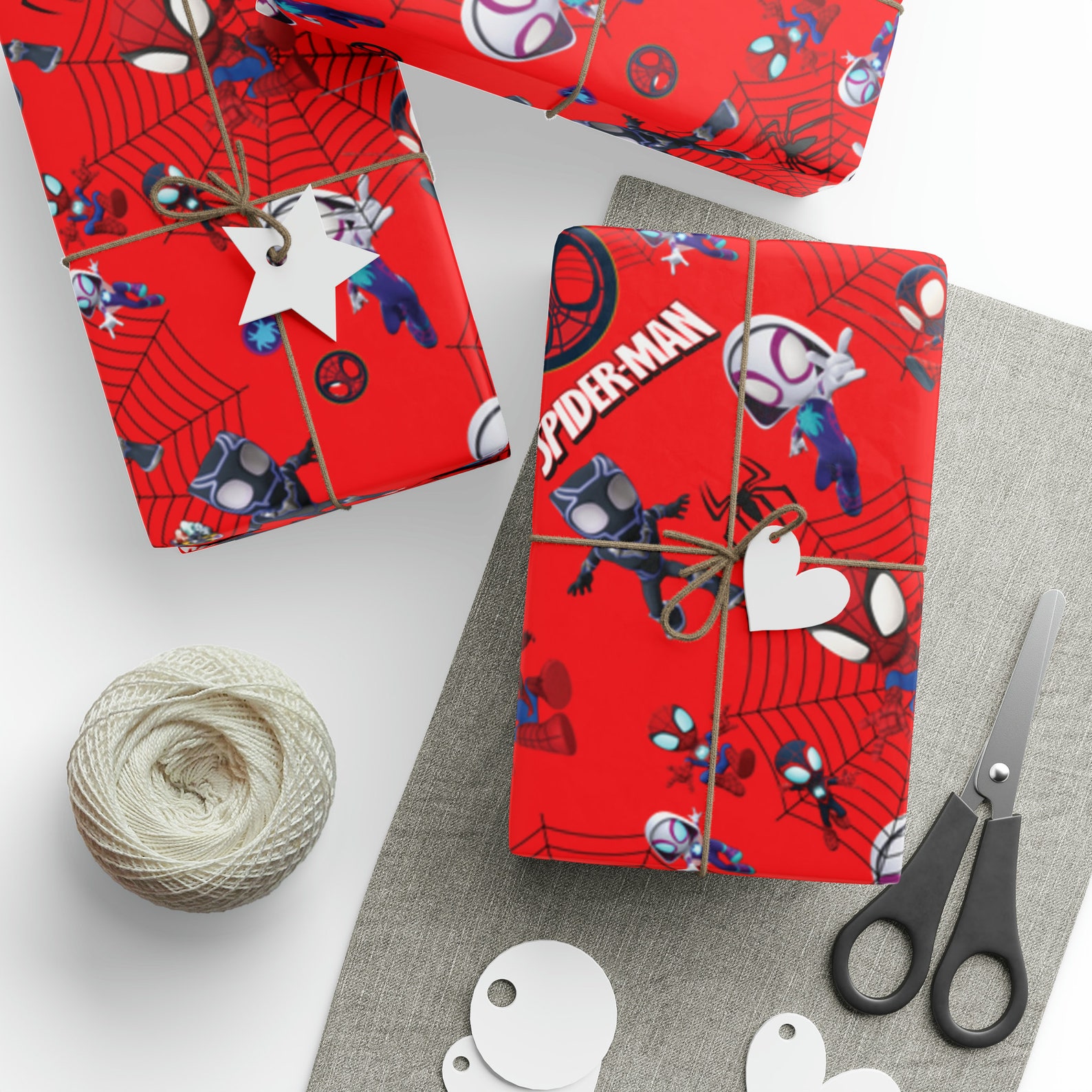Spiderman Wrapping Paper, Spidey and His Amazing Friends Wrapping Paper ...