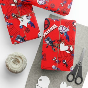 Spiderman Wrapping Paper, Spidey and His Amazing Friends Wrapping Paper ...