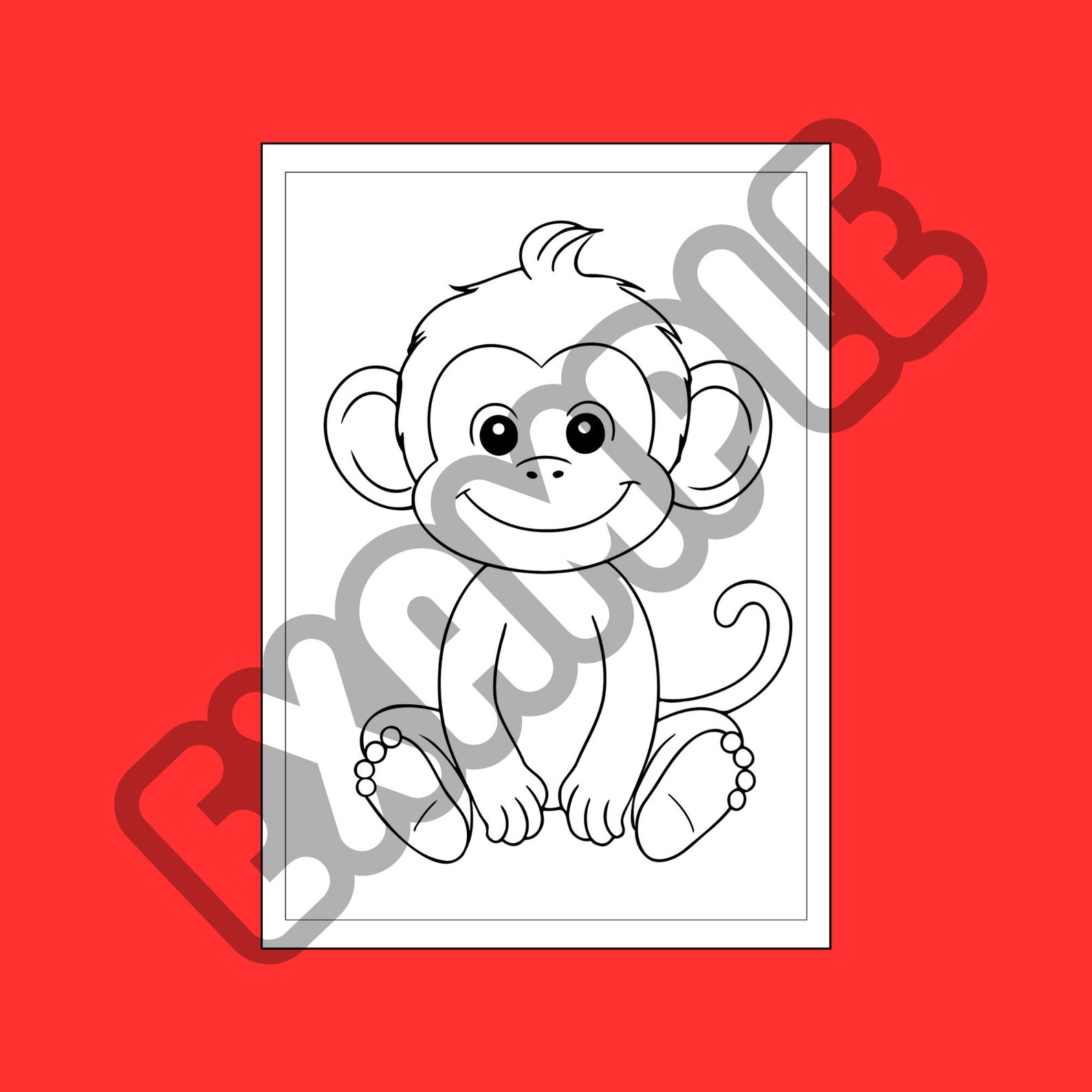 Monkey Coloring Pages, Homeschool Coloring Pages, Preschool Coloring ...