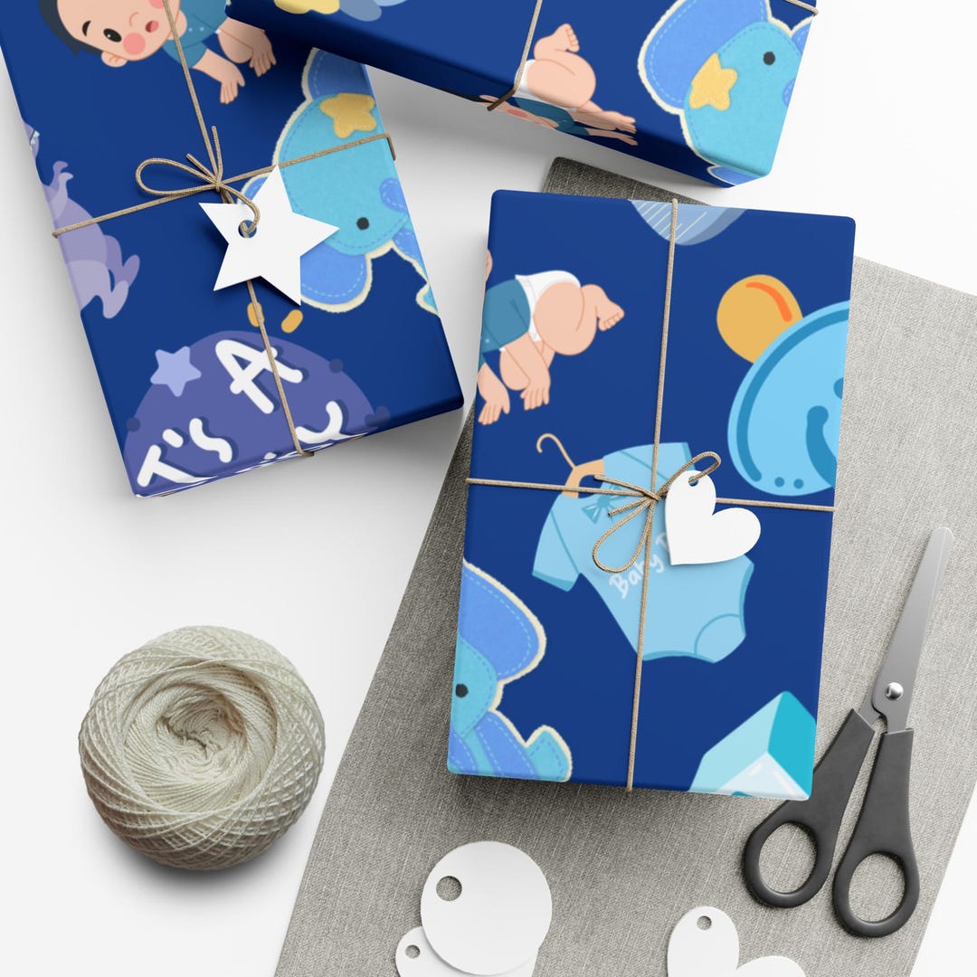 Its a Boy Wrapping Paper, Baby Shower Wrapping Paper, Boy Baby Gifts - Etsy