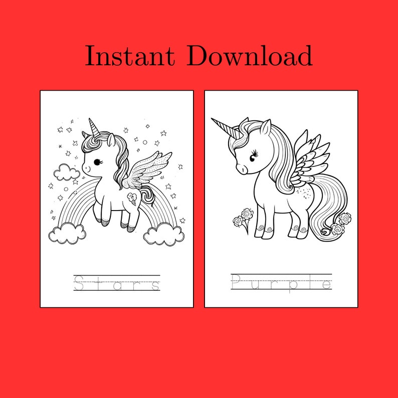 Unicorn Coloring Pages, Unicorn Activity Sheet for Kids, Unicorn ...