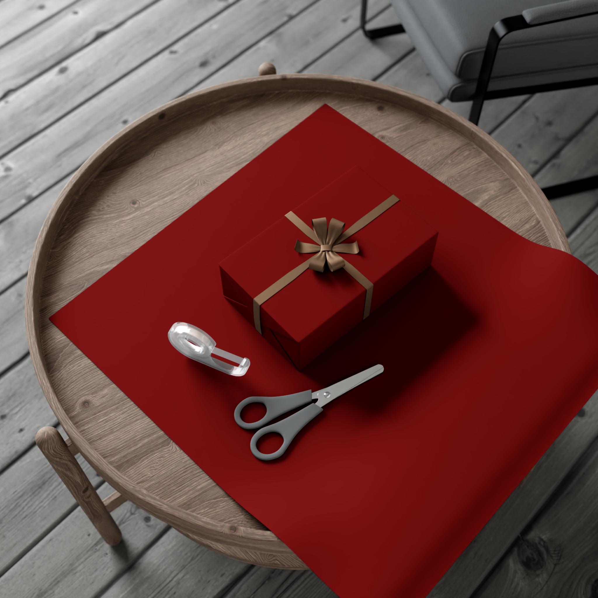Dark Red Wrapping Paper - Etsy