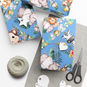 Safari Wrapping Paper, Jungle Wrapping Paper, African Safari Gift Wrap ...