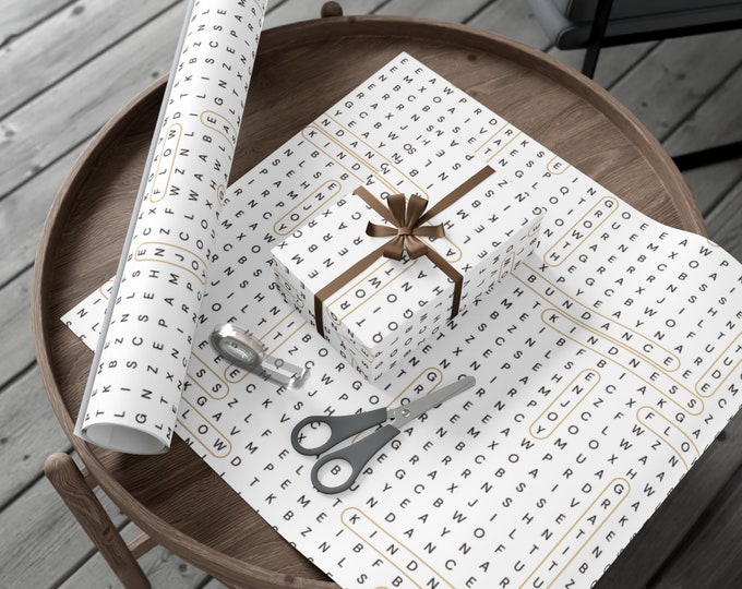 Word Search Wrapping Paper 4 Pack All Occasions - Etsy
