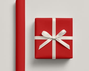 Cranberry Red Handmade Wrapping Paper Gift Wrap Set of Three or Ten ...