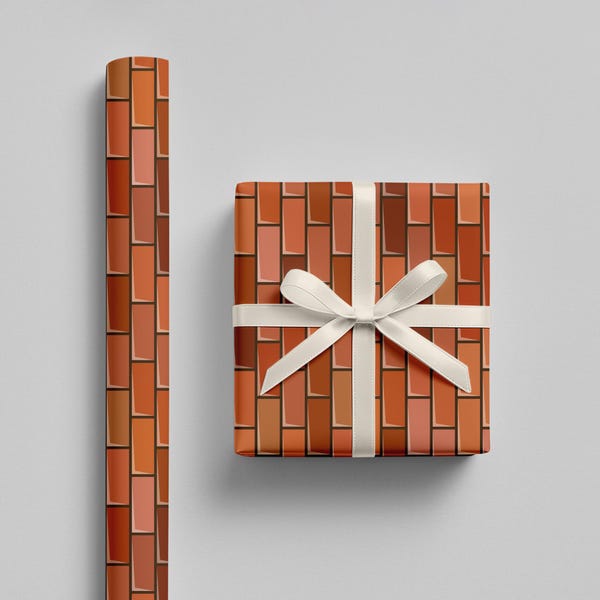 Brick Wrapping Paper - Etsy