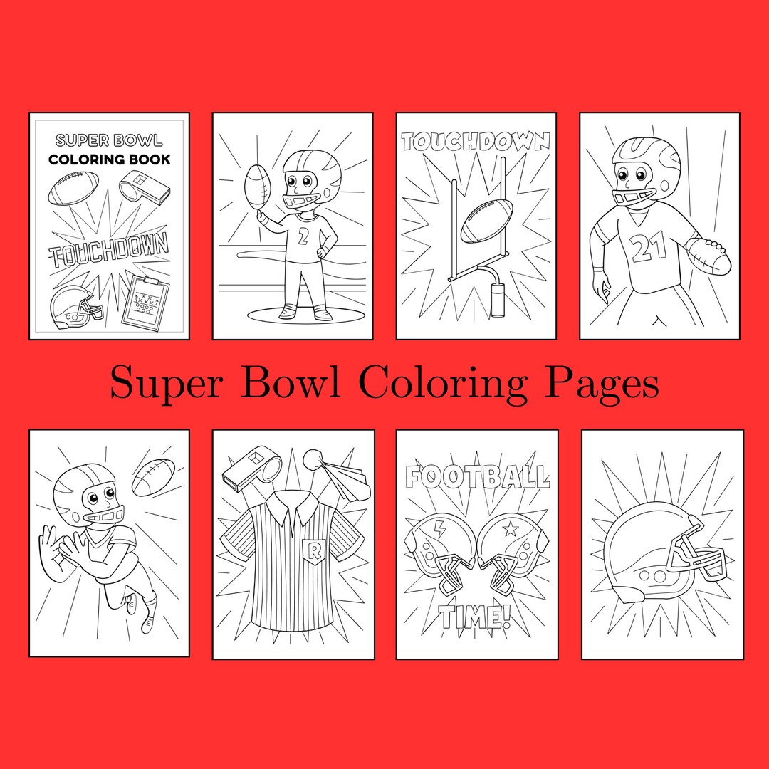 Super Bowl Coloring Pages, Keep the Kids Entertained While Watching the ...